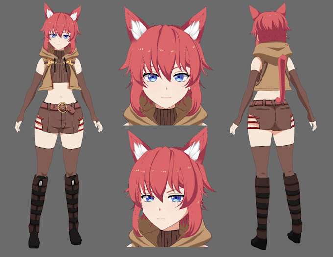 Create a virtual custom vroid character for you by Rogstrixs | Fiverr