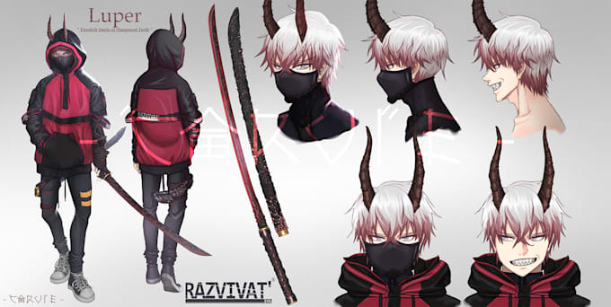 Do character concept,sheet anime style character by Johnny_kun | Fiverr