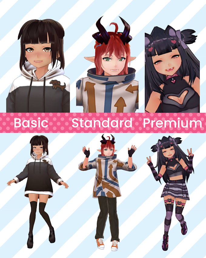 Vroid 3d model commissions for vtuber avatar by Naramuu | Fiverr