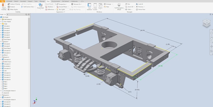 Create 3d models and 2d drawings of complex parts and assemblies by ...