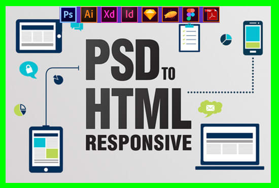 Convert Psd To Html Sd To Html Xd To Html Figma To Htm Css Bootstrap