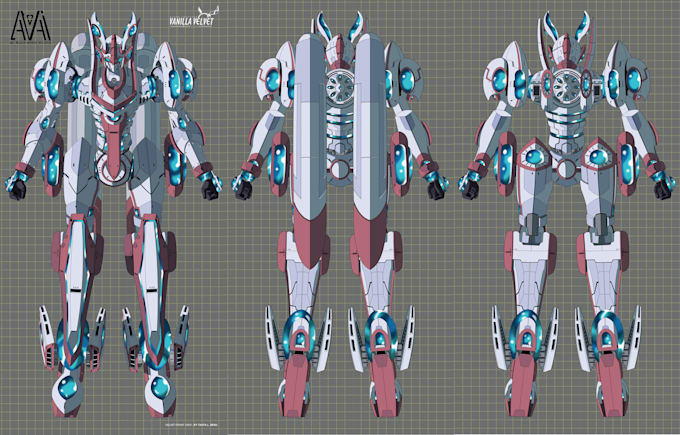 Do complete mecha concept arts by Tahta_benu | Fiverr