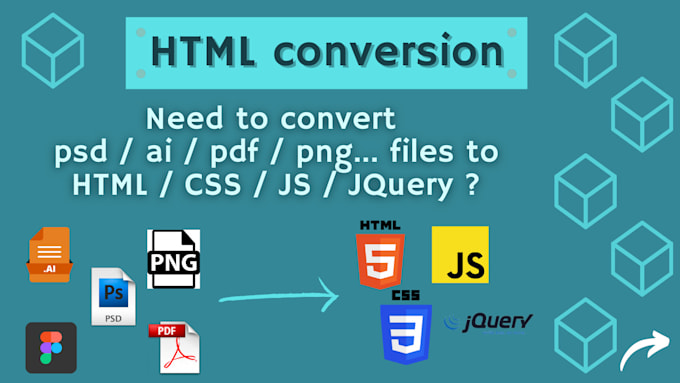 Convert psd to html responsive by Abdellah1999 | Fiverr