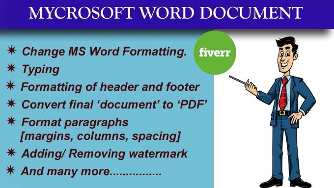 Do typing, format, edit and ms word redesign professionally by Mishila5 ...