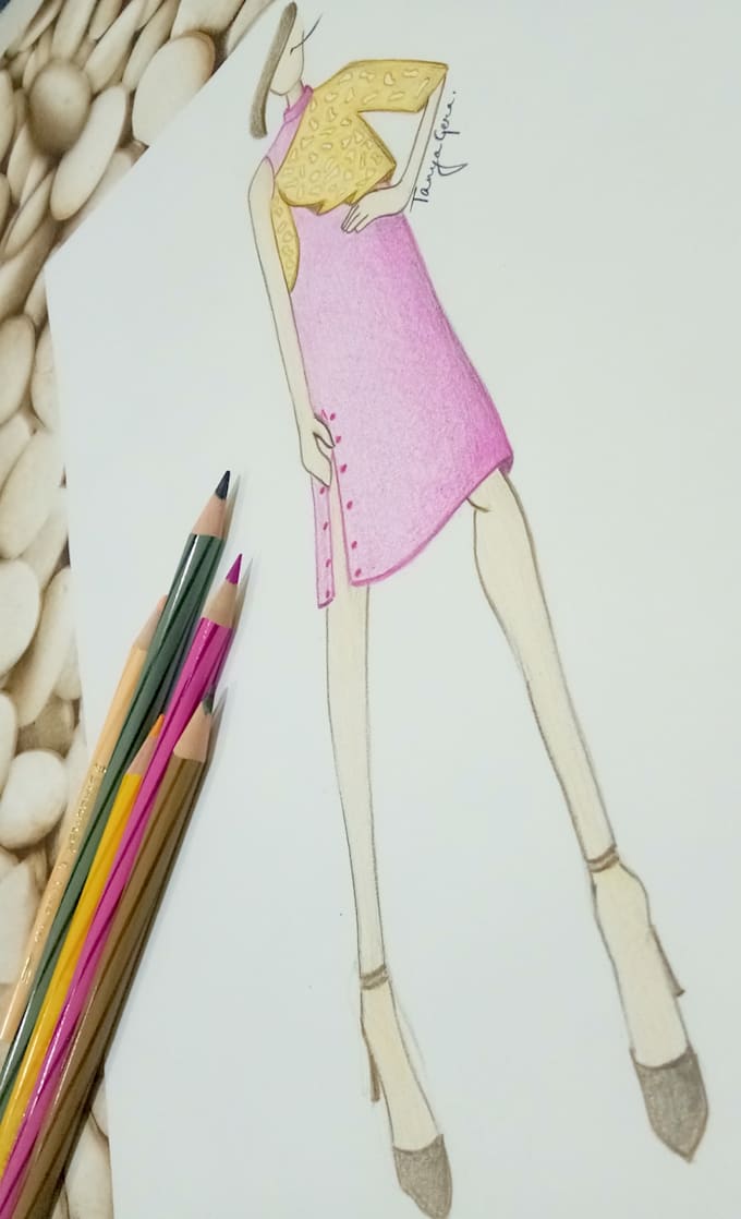 Hand draw fashion illustration by Tanyagera21 | Fiverr