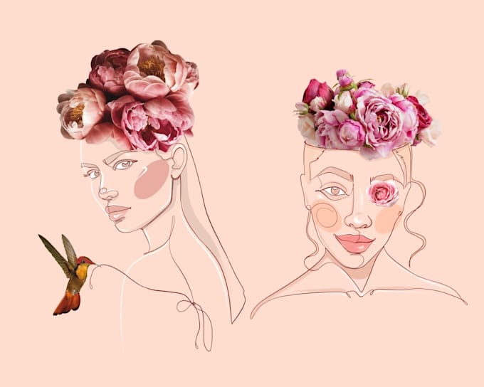 Draw beautiful one line art illustration in 24 hours by Odarochka | Fiverr