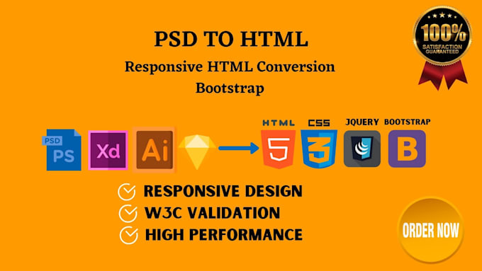 Convert Psd To Responsive Html Using Bootstrap By Supersohag Fiverr