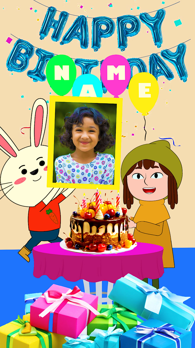 Make a fantastic happy birthday animation wish by Loopmotion | Fiverr