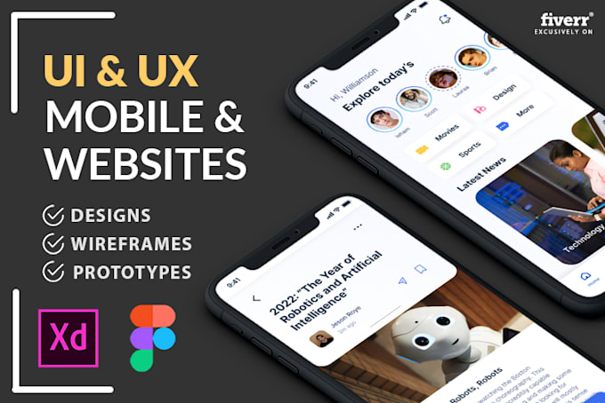 Design wireframes, ux ui design, and prototypes by Maria_brandings | Fiverr