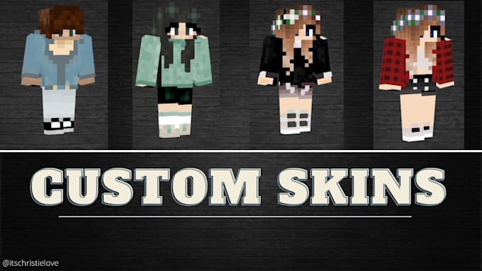 Design a high quality custom minecraft skin by Itschristielove | Fiverr
