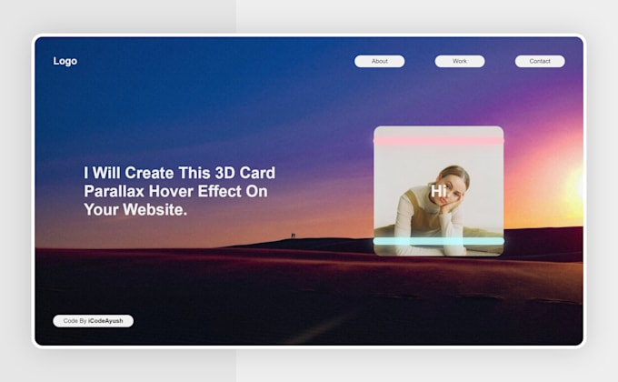Create this 3d card parallax hover effect on your website by Icodeayush ...