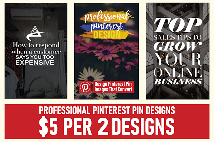 Create a pinterest designs for your brand by Graphismdesigns | Fiverr