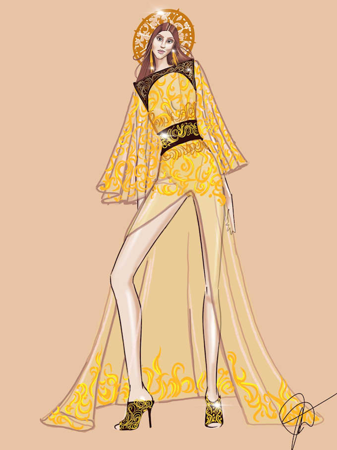 Create fashion illustrations and designs by Hautechaud | Fiverr