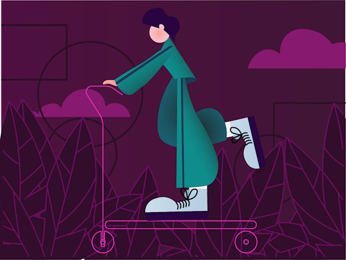 Create a unique flat design illustration by Jeewzzsl | Fiverr