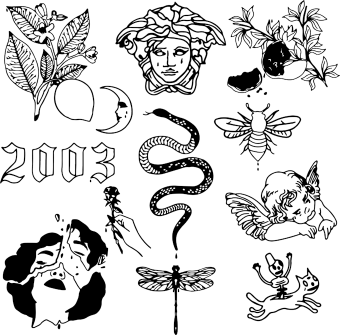 Design a tattoo sheet by Jessicaissa | Fiverr