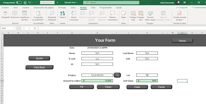Do an excel and google spreadsheet with function, vba, formulas and apps script by Juliu ...