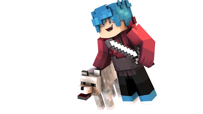 10 minecraft skin render hd within 24 hours by Superflashyt | Fiverr
