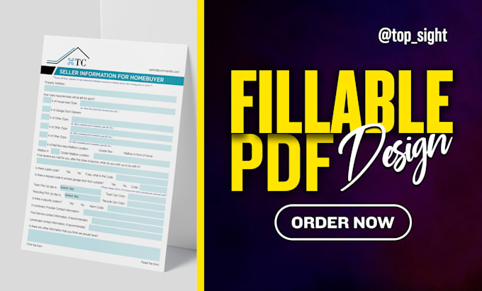 Design fillable pdf forms or documents by Top_sight | Fiverr
