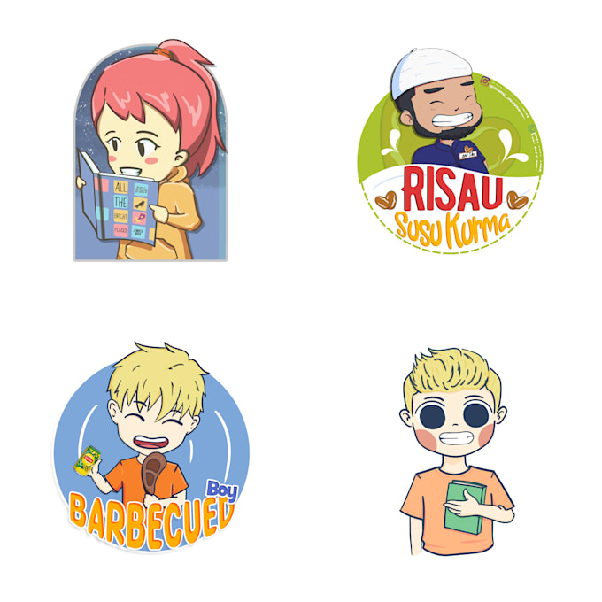 Make a chibi logo design by Rajamuhammadari | Fiverr