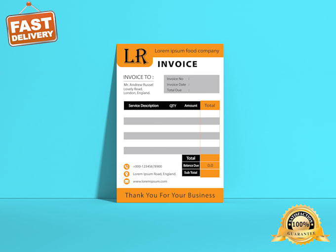 Design an invoice template amazing and professional for your business ...