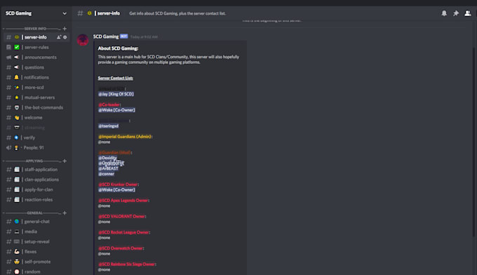 Make you a completely custom discord server professionally made by ...