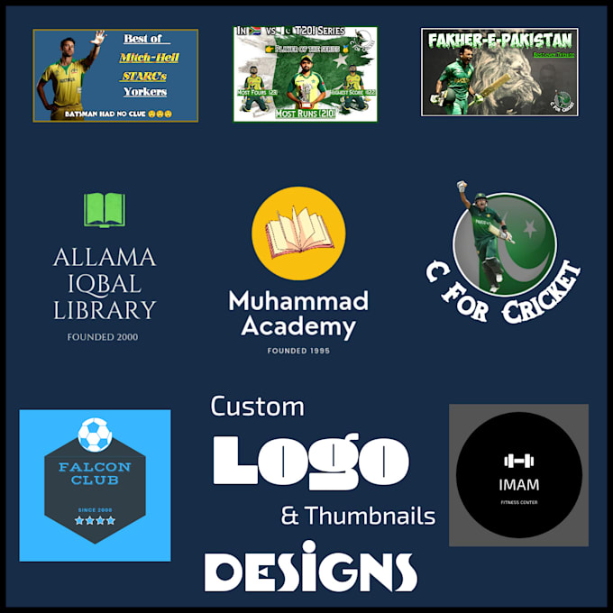 Design logo, thumbnails and custom cards for you by Gulwal007 | Fiverr