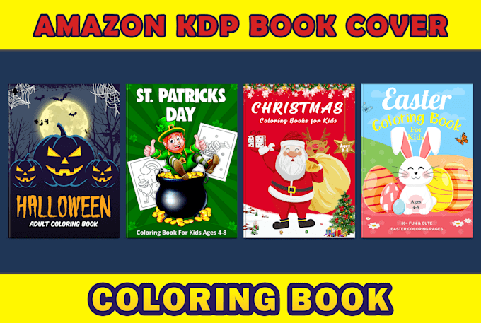 Design coloring book front back cover for amazon kdp by Sumona_islam ...