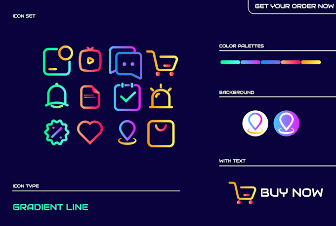 Design custom vector icon set by Designify_j | Fiverr