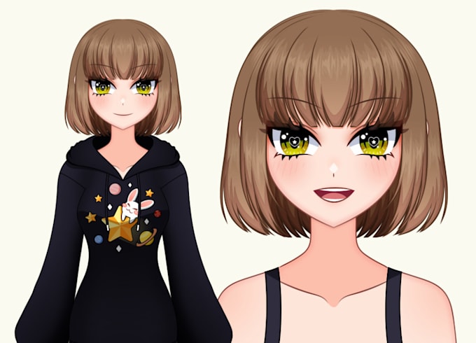 Draw and rig a vtuber model by Minyunart | Fiverr