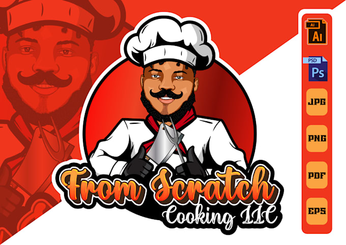 Create you a custom cartoon, mascot business logo design and animated ...