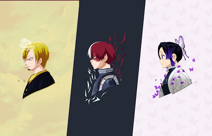 Draw a side profile of any anime character by Psykiiib_ | Fiverr