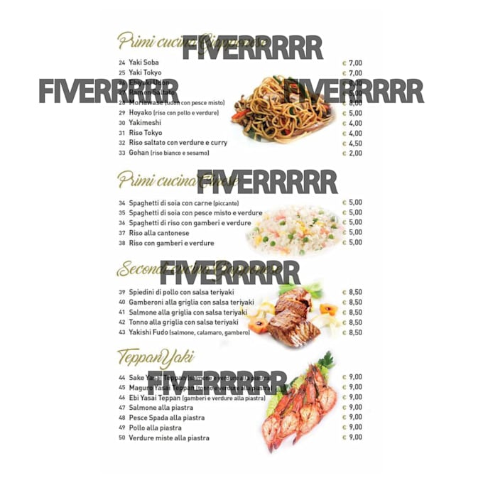 Design an eye catching menu for your restaurant by Salvo_draws | Fiverr
