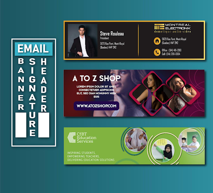 Design email banner, header, footer, and email signature by ...
