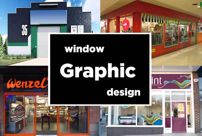 Make attractive shop front design,window graphic,store front, signage ...