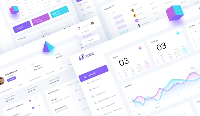 Design dashboard, web app, admin panel ui by Sabina4design | Fiverr