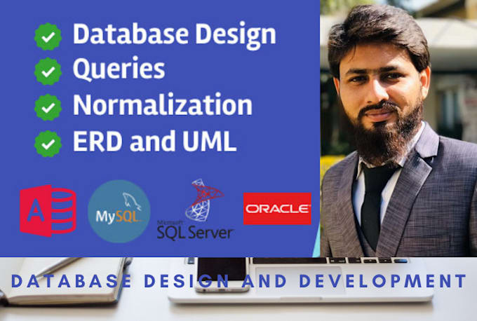 Do database design and development normalization erd diagrams queries by Junaidsolution | Fiverr