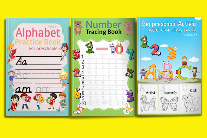 kids alphabet coloring book cover