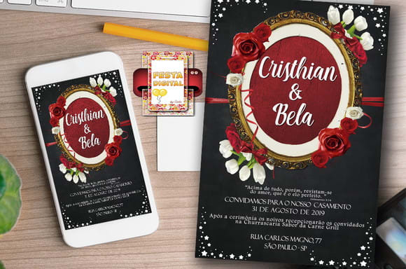 Design a digital wedding invitation by Carlastrutz | Fiverr