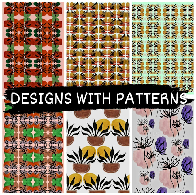 Create customized pattern illustration by Ivanasabiski | Fiverr
