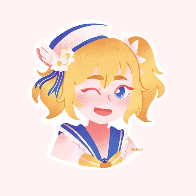 Create a cute lineless illustration for you by Renma13 | Fiverr