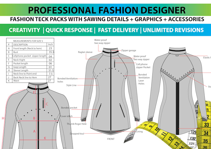 Make professional fashion garment tech packs by Pasindusamara2 | Fiverr