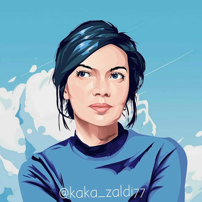 Draw manual tracing vector face for you by Zaldivect | Fiverr