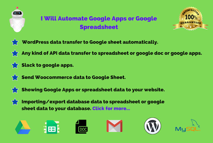 Automate google apps or spreadsheet by Devdrarif | Fiverr