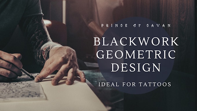Draw intricate blackwork geometric design, ideal for tattoos by Cainai ...