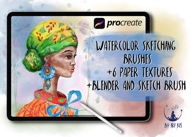 Send a set of watercolor sketch brushes for procreate by Irikis | Fiverr