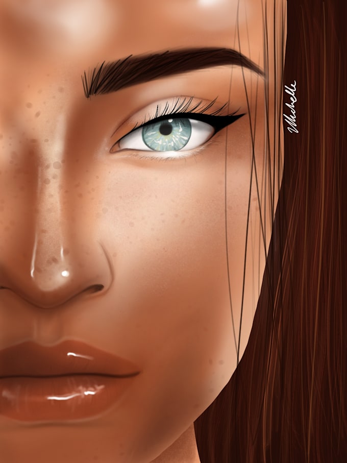 Digitally draw your portrait by Michidraw | Fiverr