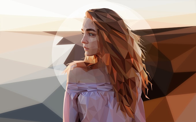 Draw a low poly, polygonal art portrait or any image by Sheak2000 | Fiverr