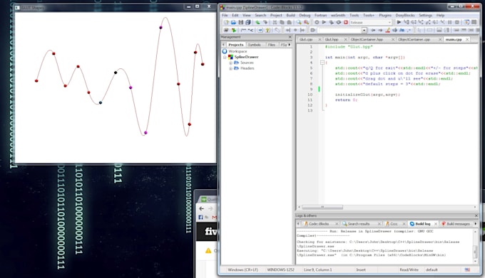 Do spline interpolation using opengl glut by Janvarga94 | Fiverr