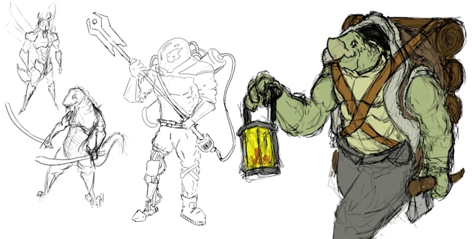 Draw your dnd concepts by Canguven | Fiverr