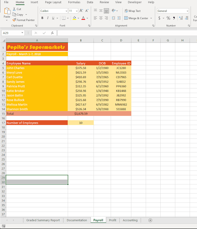 Build your custom excel spreadsheet by Kearns12 | Fiverr